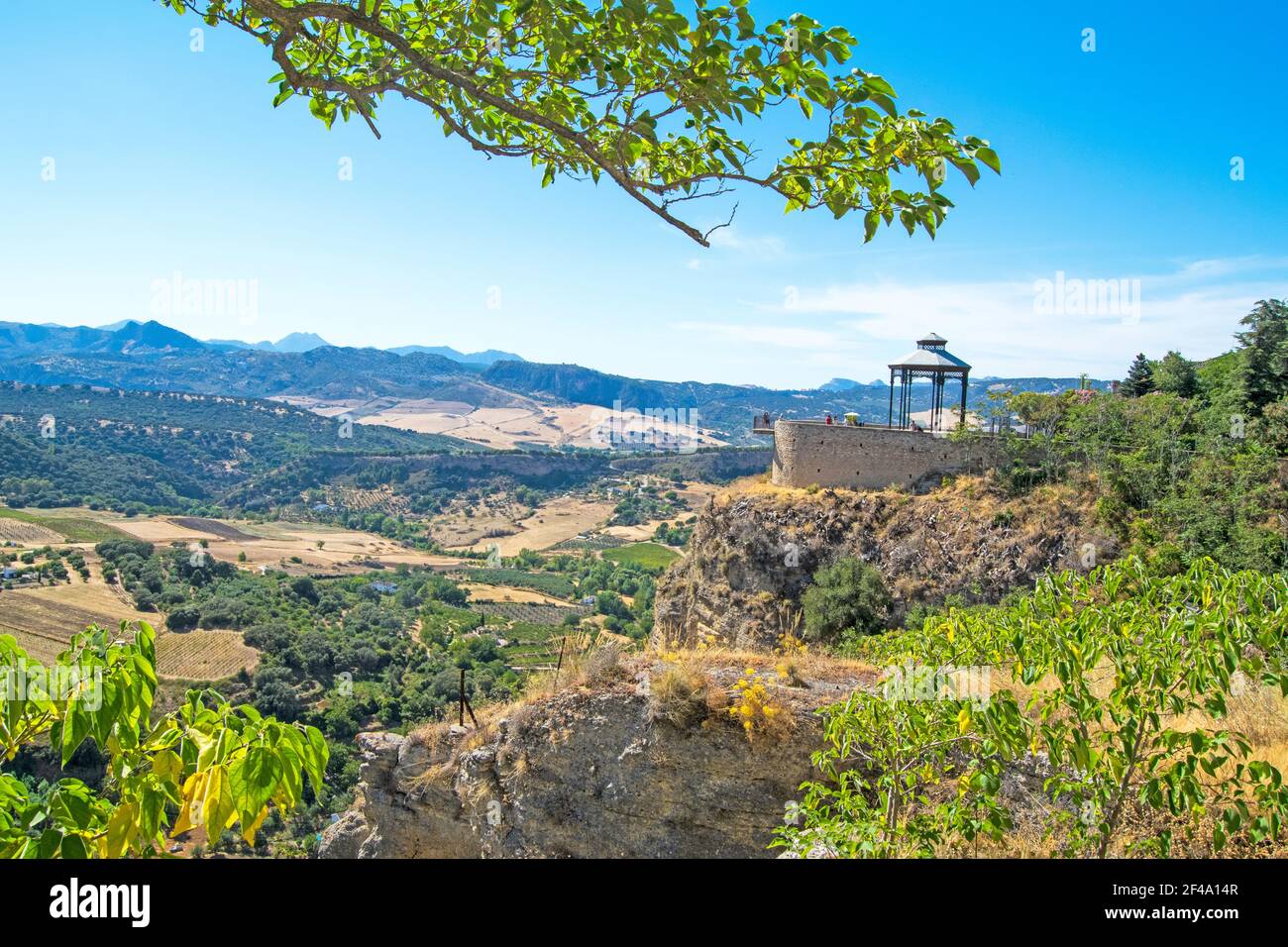 Mirador del Cono balcony in Ronda, Malaga, Andalusia, Spain Stock Photo ...