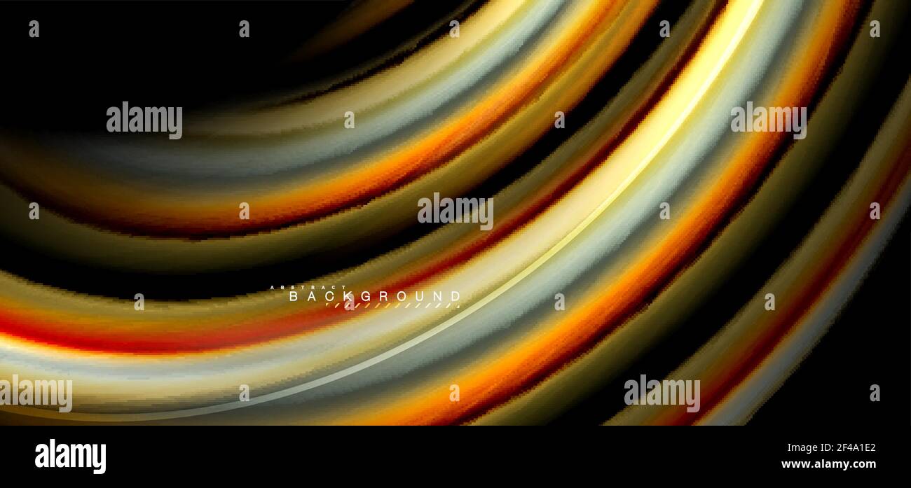 Multicolored wave lines on black background design. Multicolored wave ...