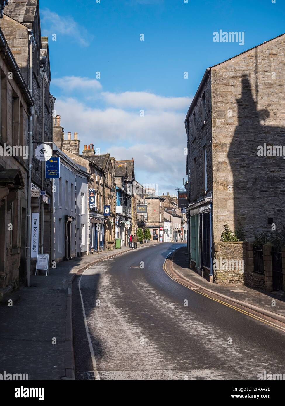 This is main street in the Victorian era south Cumbrian market town of ...