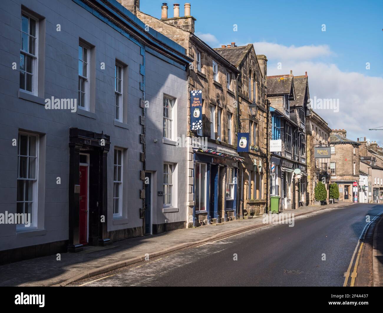 This is main street in the Victorian era south Cumbrian market town of ...