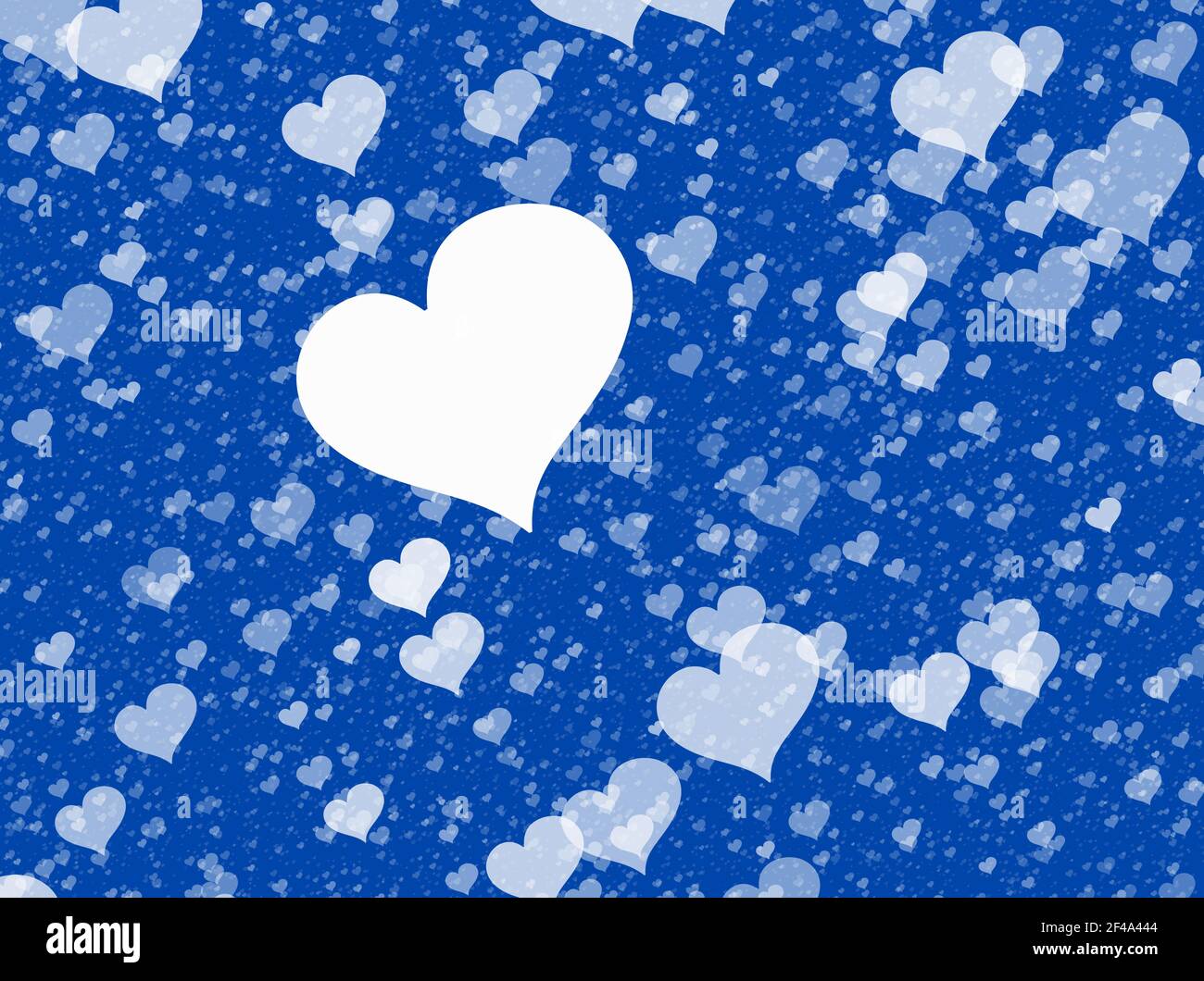 flying white hearts on blue backgrounds. Love texture Stock Photo - Alamy
