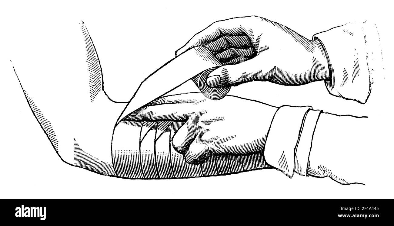 Bandaged Hand Drawing