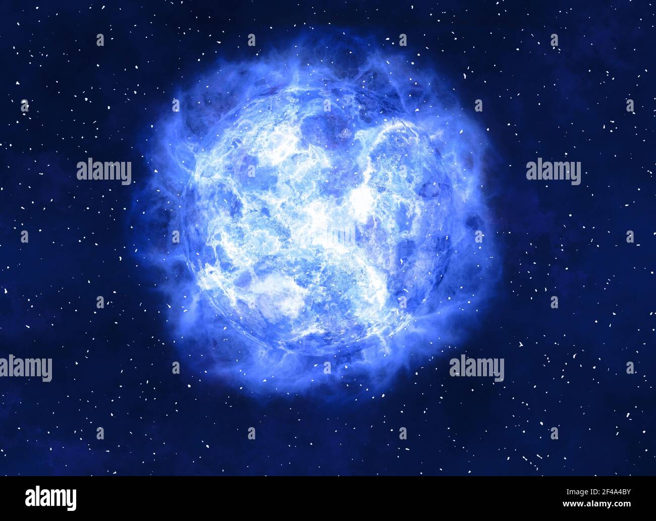 bright blue electrical planet on a dark backgrounds+ + Stock Photo - Alamy