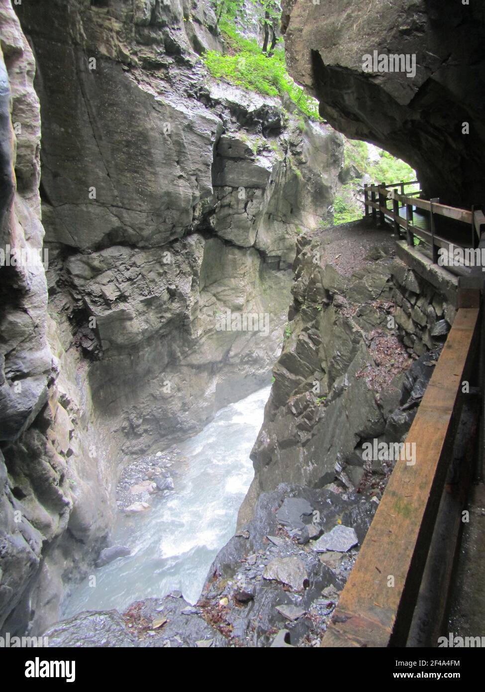 The Tamina ravine is a thermal spring in the canton of St. Gallen ...