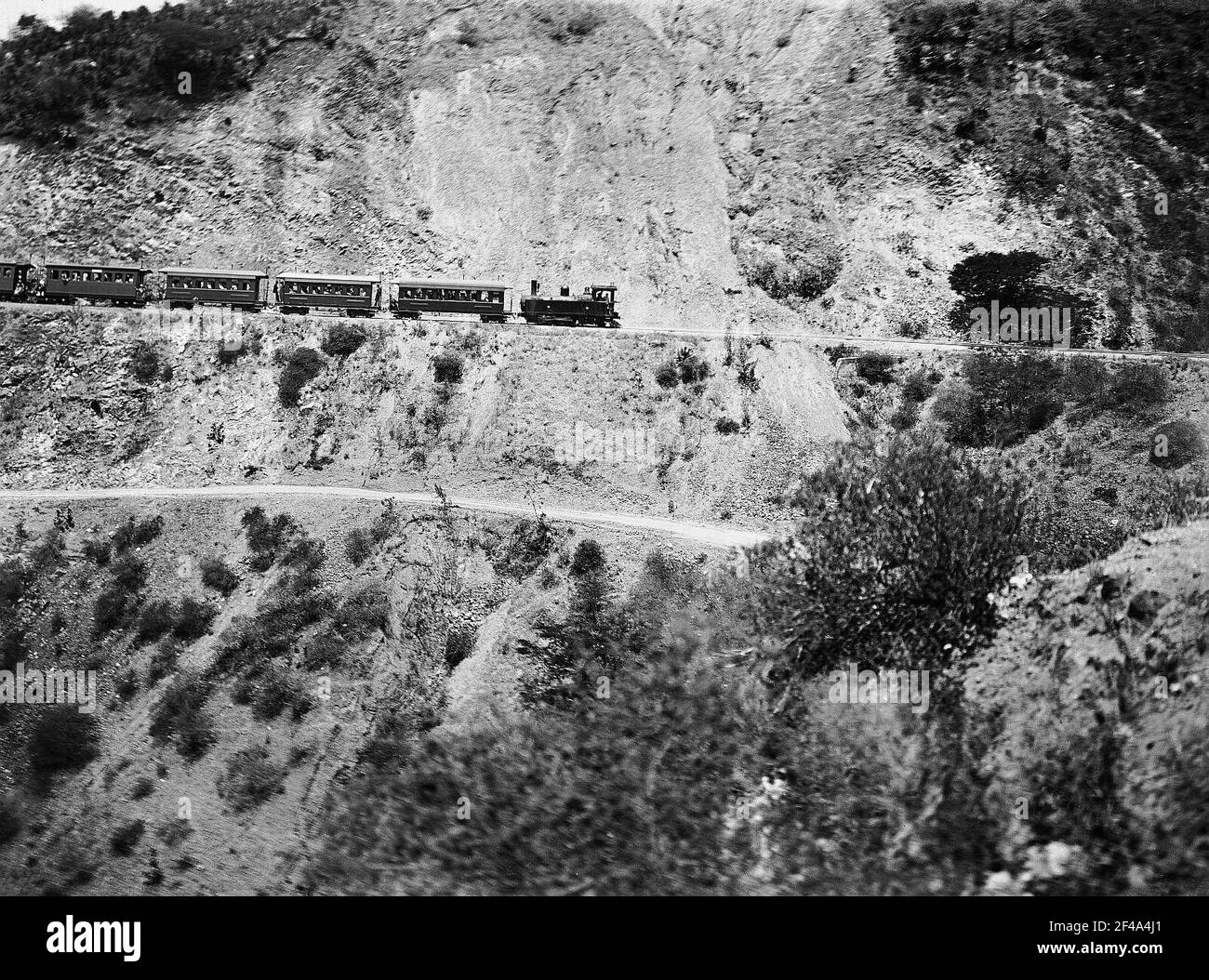 At Caracas, Venezuela. Passenger train with tourists of Hapag on the ...