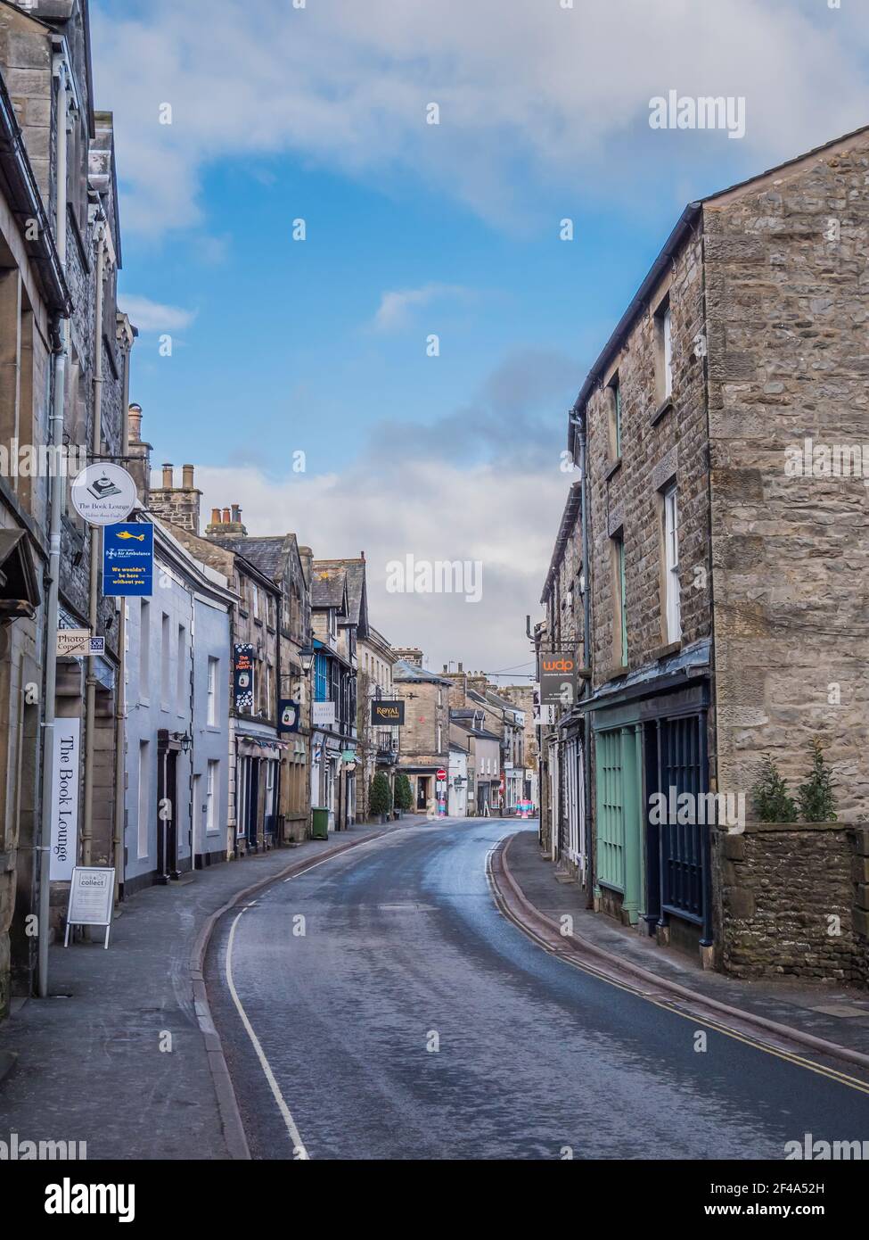This is main street in the Victorian era south Cumbrian market town of ...