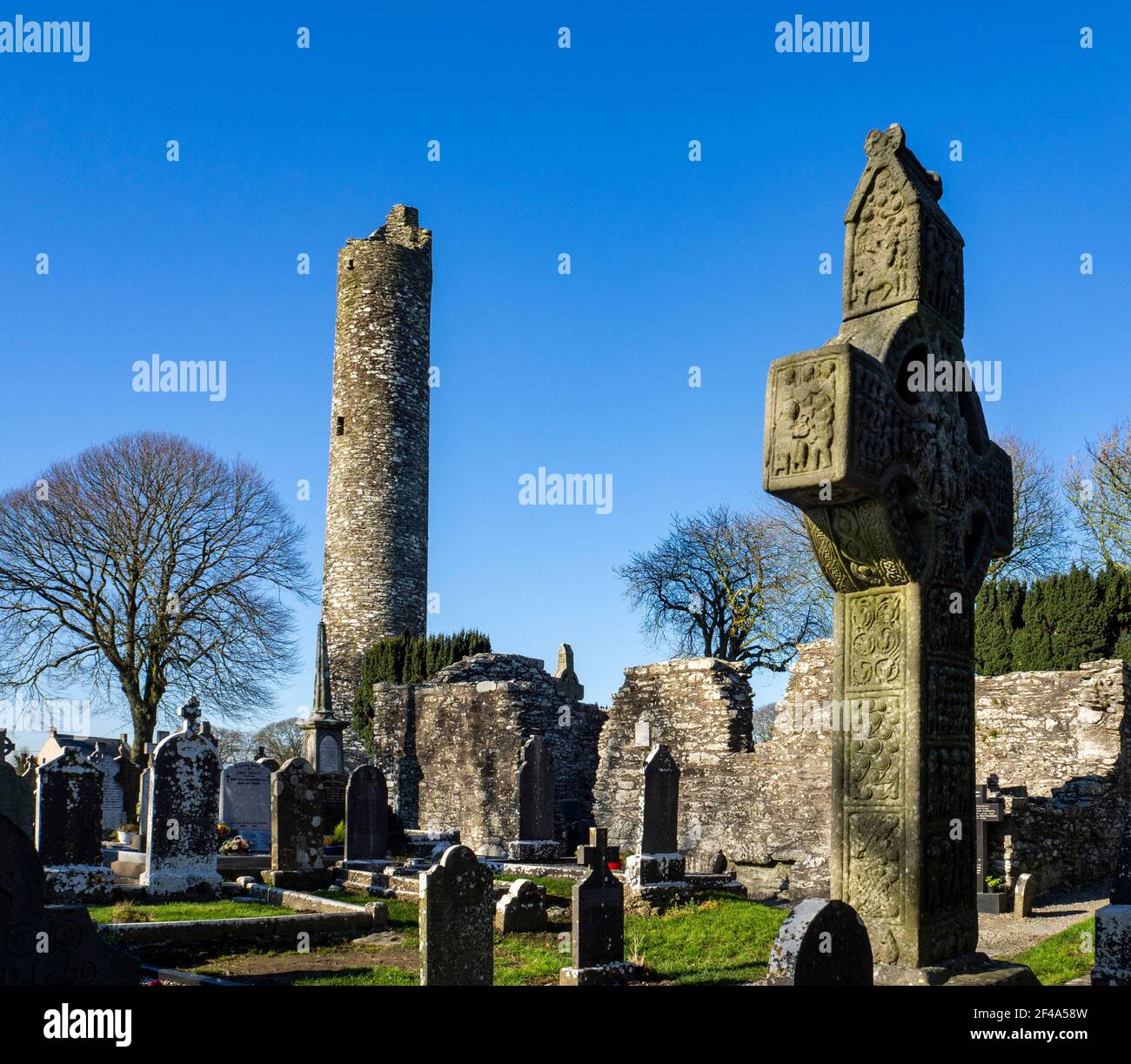 Monasterboice, monastic ruins in County Louth, Ireland Stock Photo - Alamy