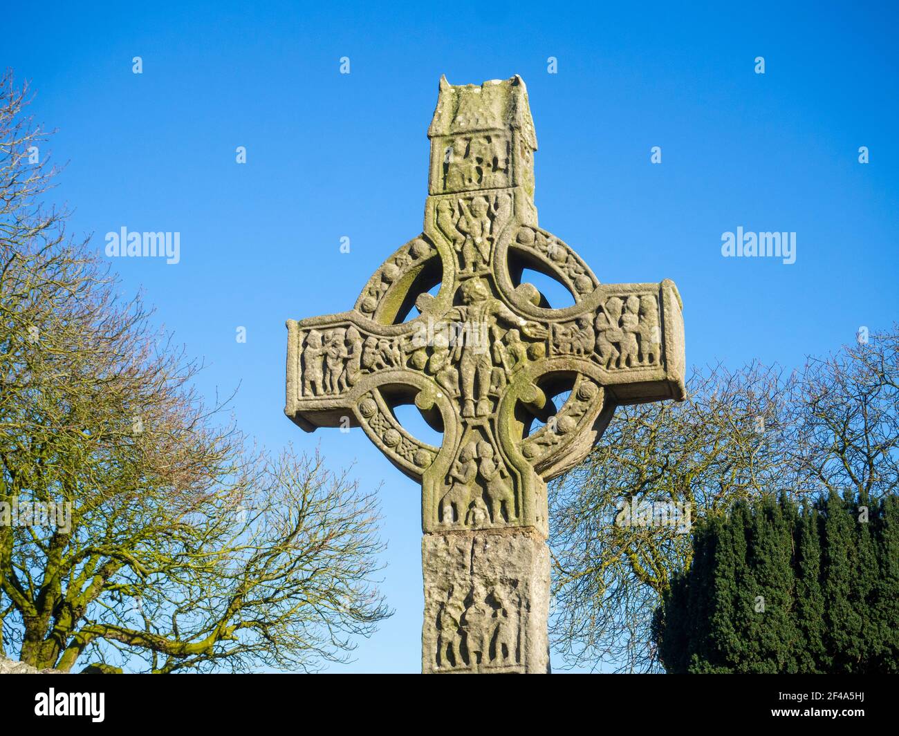 High cross at Monasterboice, monastic ruins in County Louth, Ireland ...
