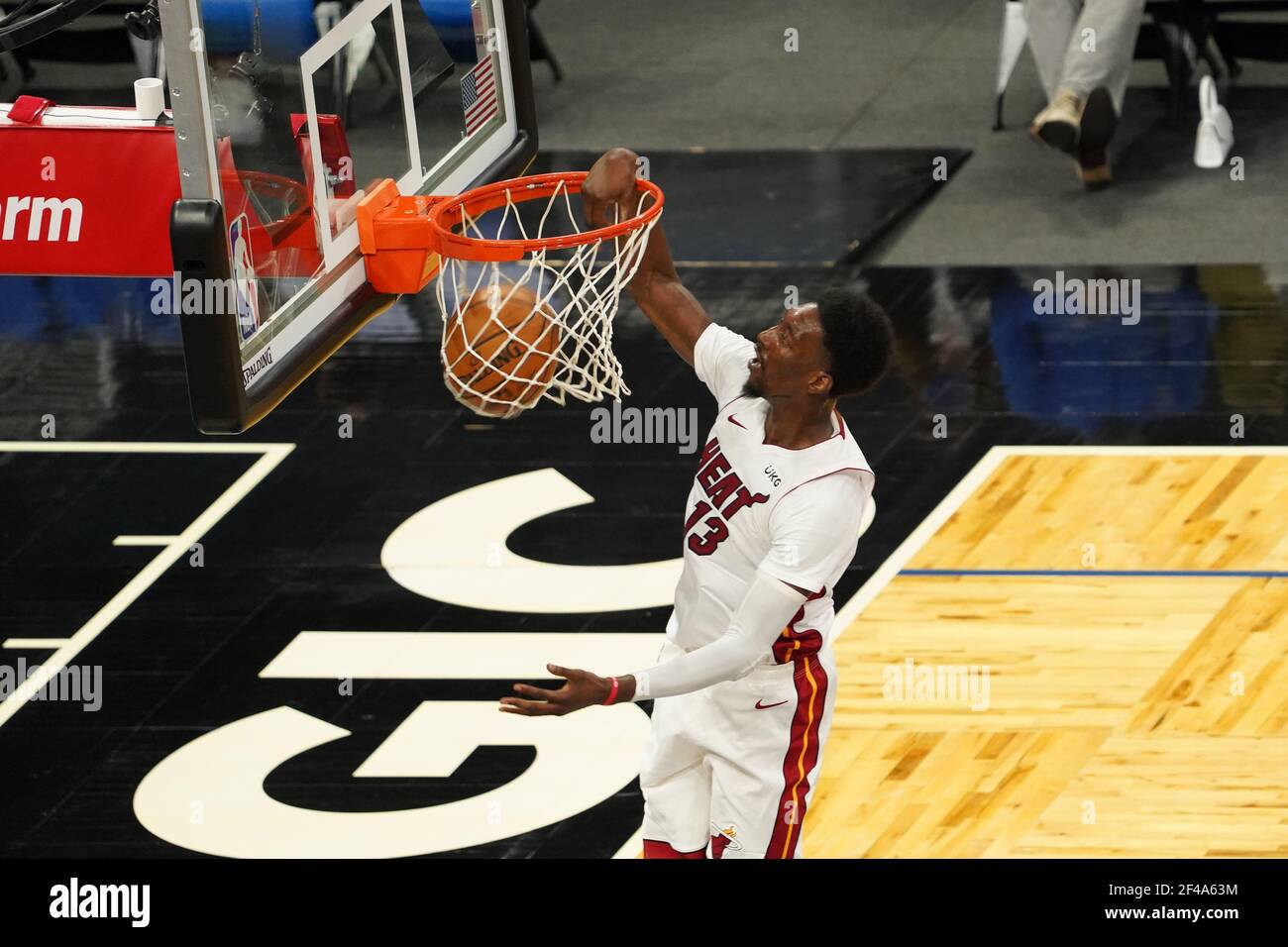 Orlando, Florida, USA, Miami Heat player Bam Adebayo makes a dunk ...