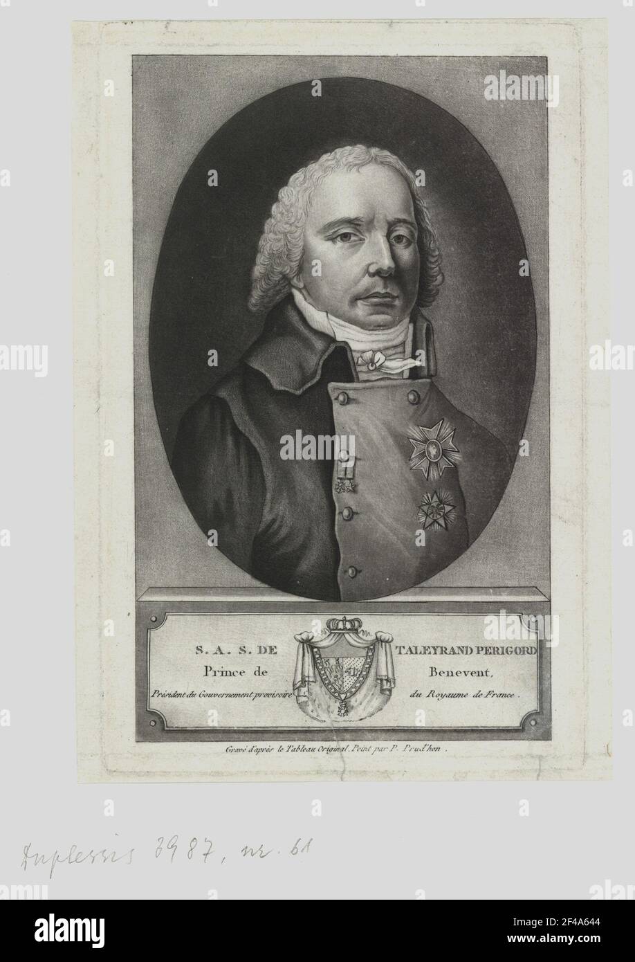 Portrait of Talleyrand Stock Photo - Alamy
