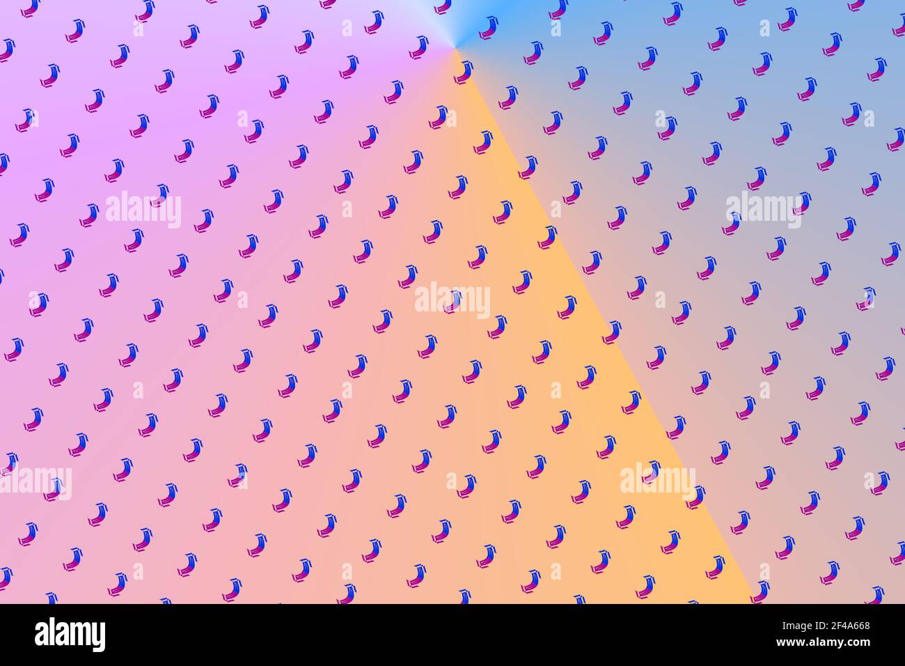Bent Arrows On A Conical Surface Digital Pattern Background Stock Photo Alamy