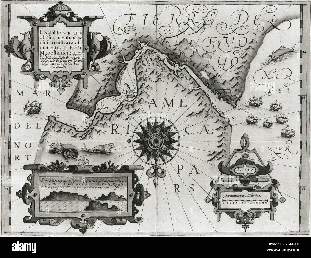 Mercator Atlas (small edition): Map of Magellan Street Stock Photo - Alamy