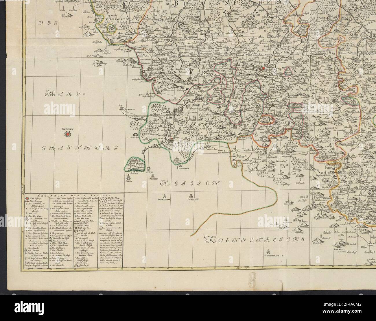 Kt. 39: Map of Oberlausitz, 1: 120 000, copper engraving, 1759 Stock ...