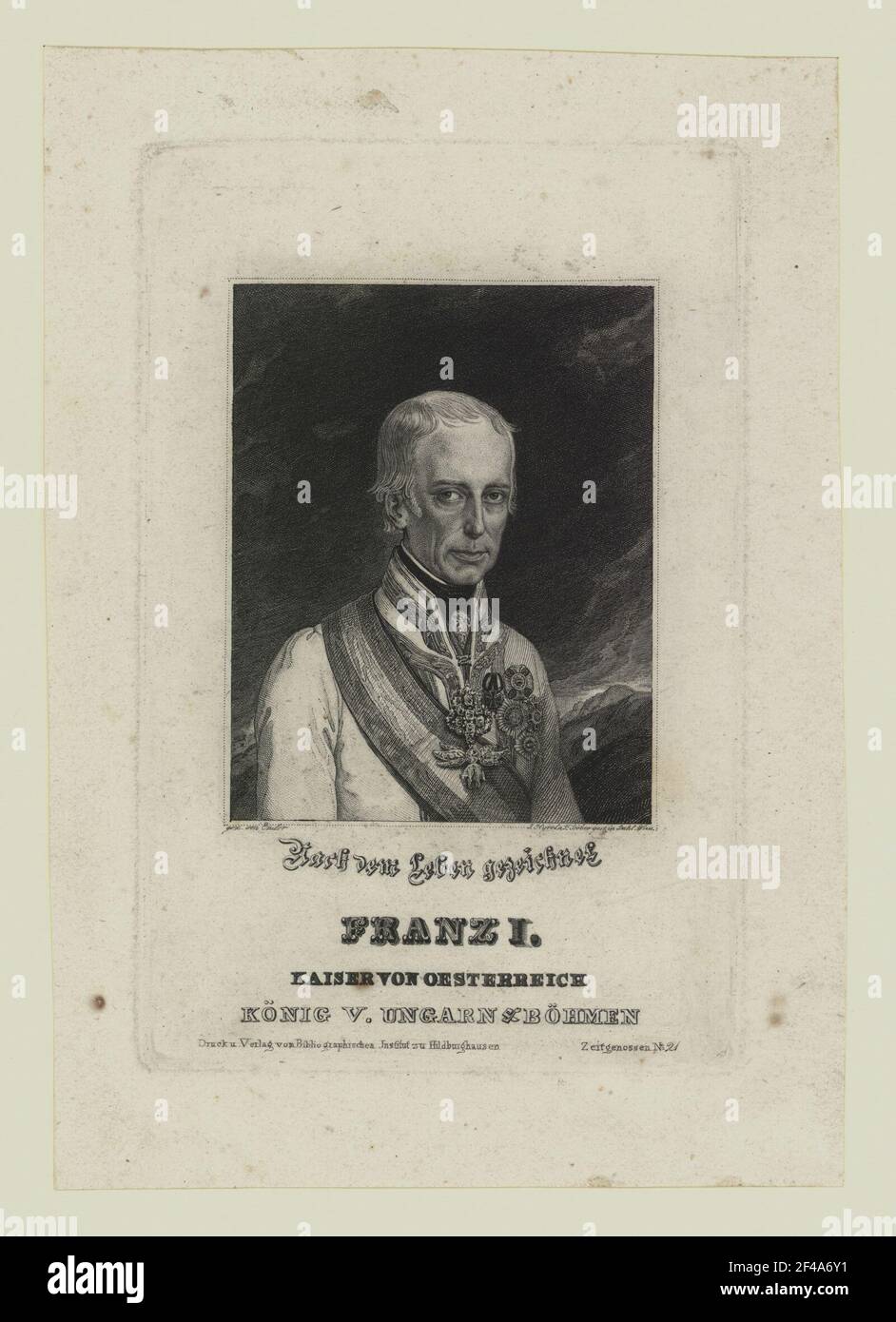 Portrait of Franz I (Kaiser of Austria Stock Photo - Alamy
