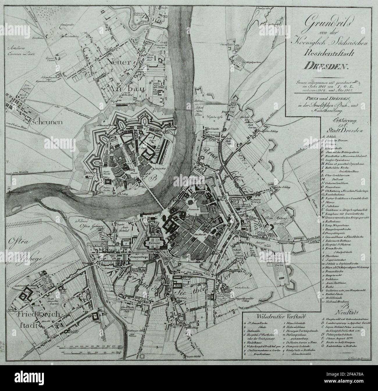 Floor plan of the Royal Saxon Residenzstadt Dresden Stock Photo - Alamy
