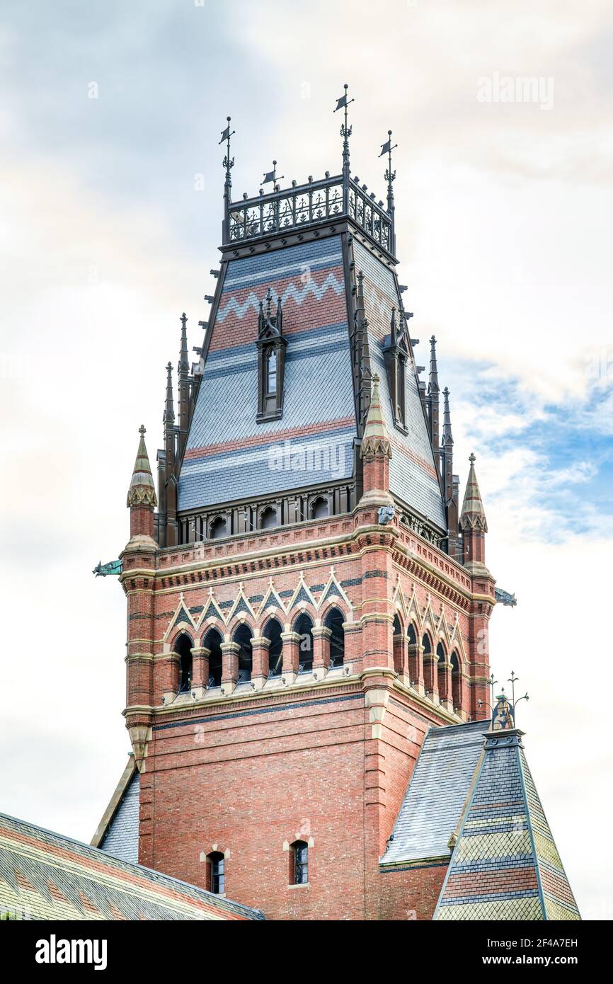 Harvard University Memorial Hall is dominated by its massive central ...