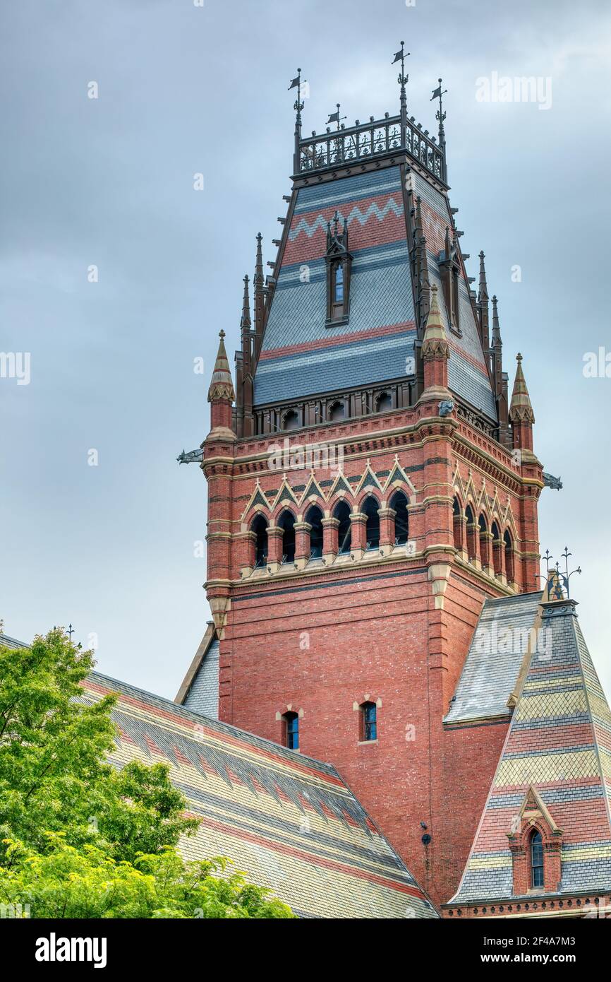Harvard University Memorial Hall is dominated by its massive central ...