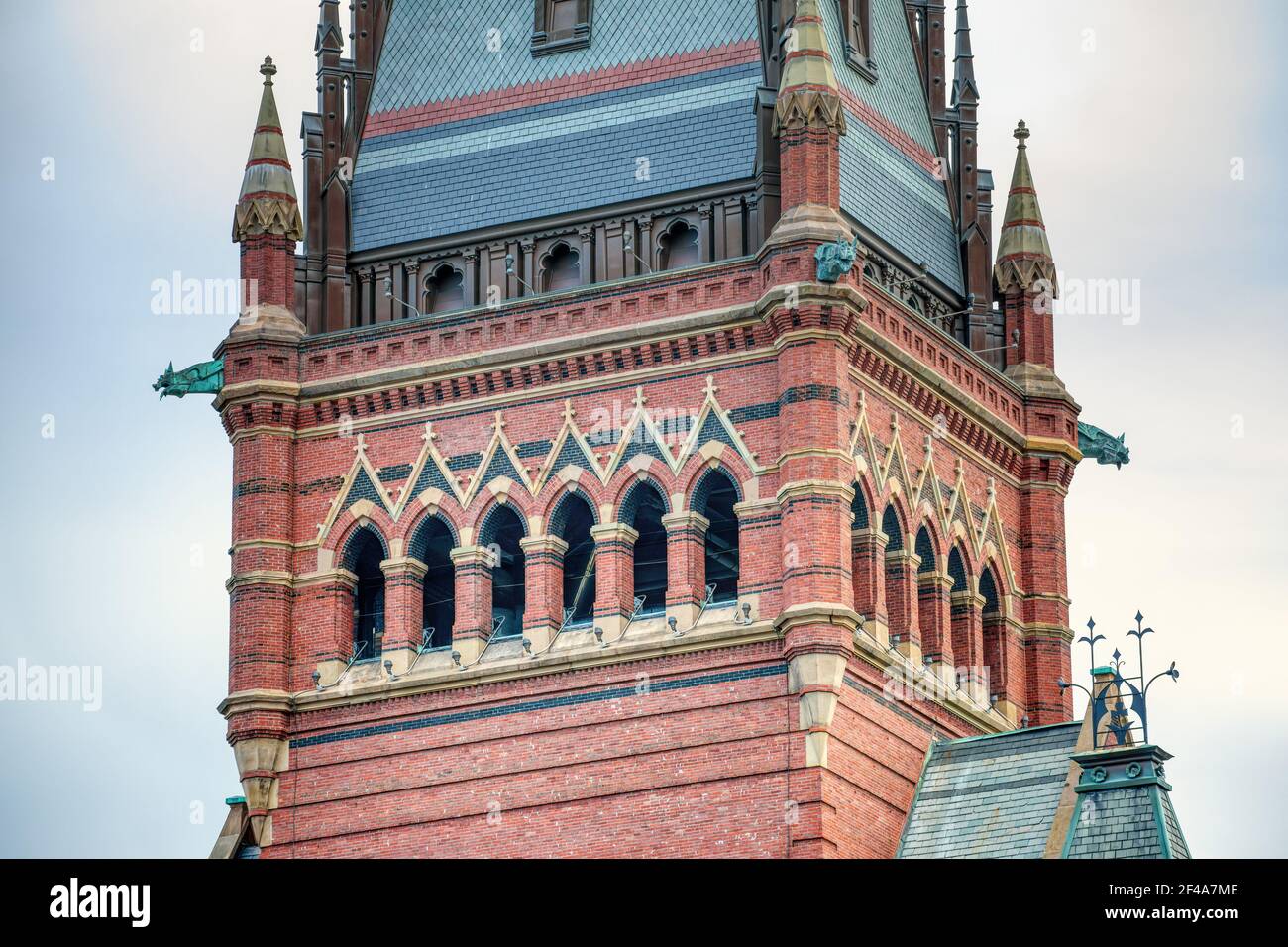 Harvard University Memorial Hall is dominated by its massive central ...