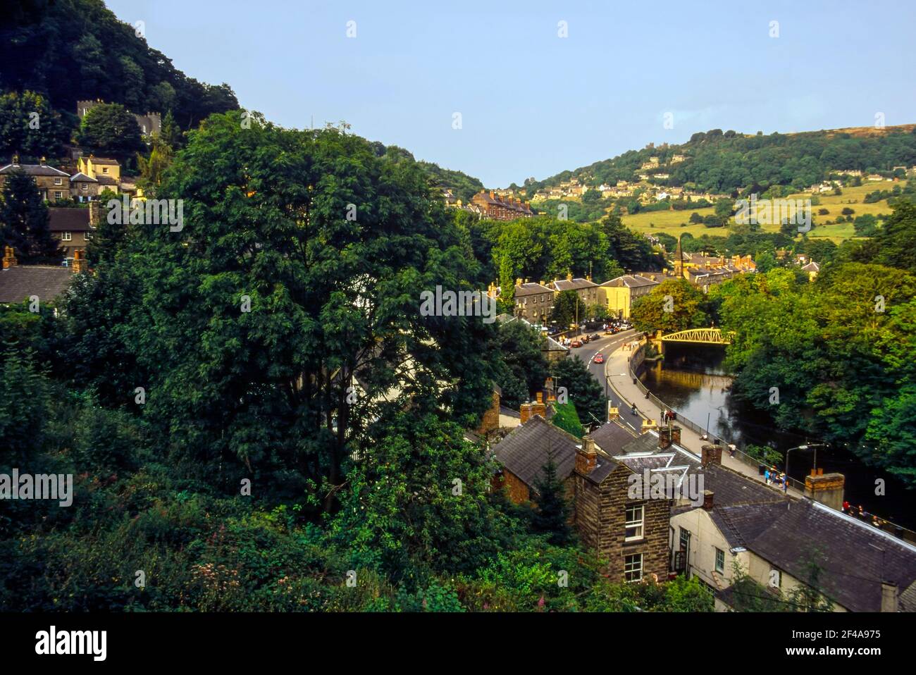 Scene in Matlock Bath village, Derbyshire Stock Photo - Alamy