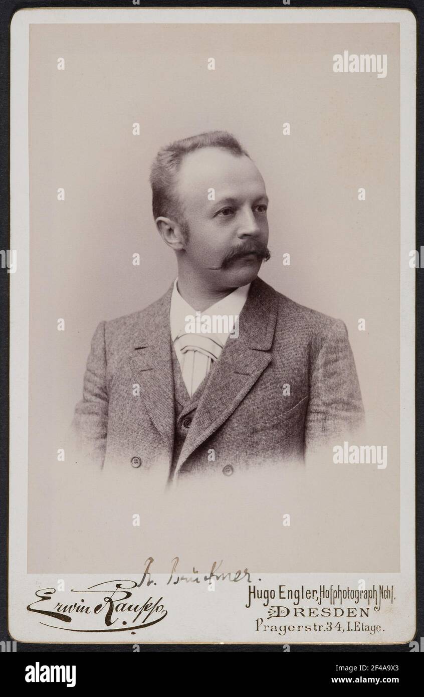 Portrait Richard Brückner (1858-1922 / after 1922; Violinist Stock ...