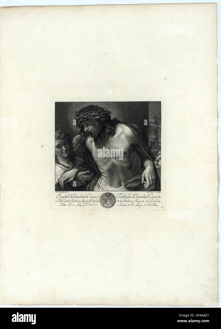 Christ with the thorn crown, supported by angels Stock Photo - Alamy