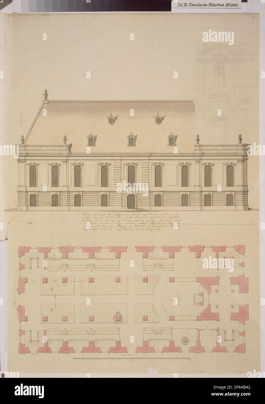 Dreikenkirche, 1732 Technical Catalog Stock Photo - Alamy