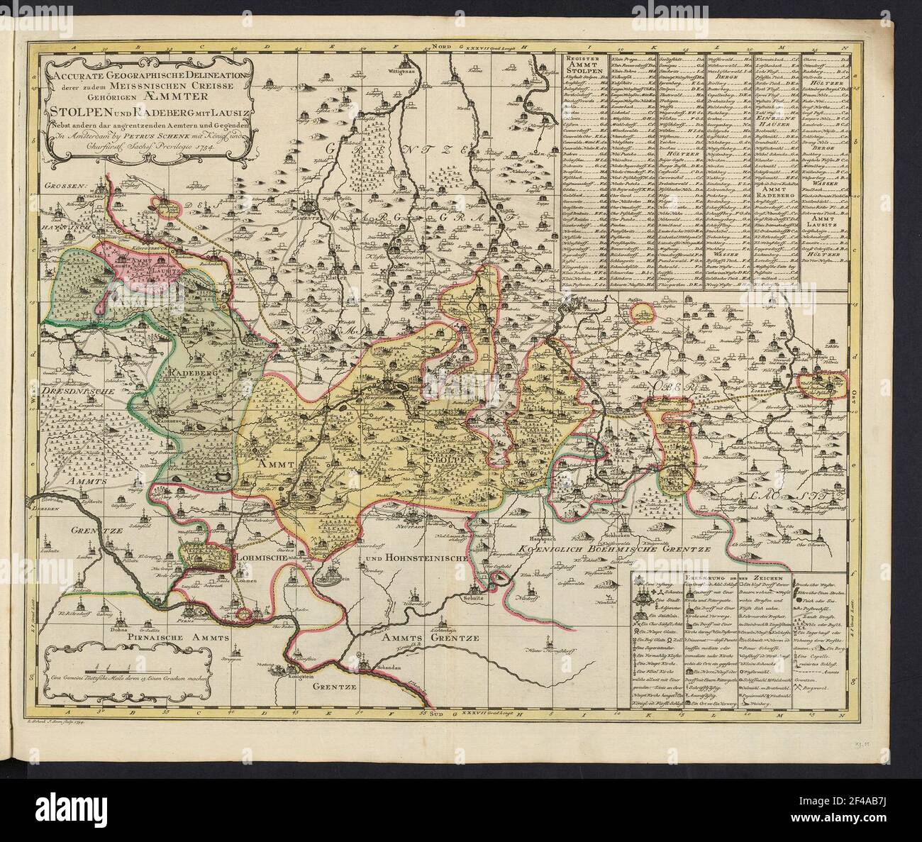 Kt. 11: Map of the Offices Stolpen and Radeberg, approx. 1: 120 000 ...