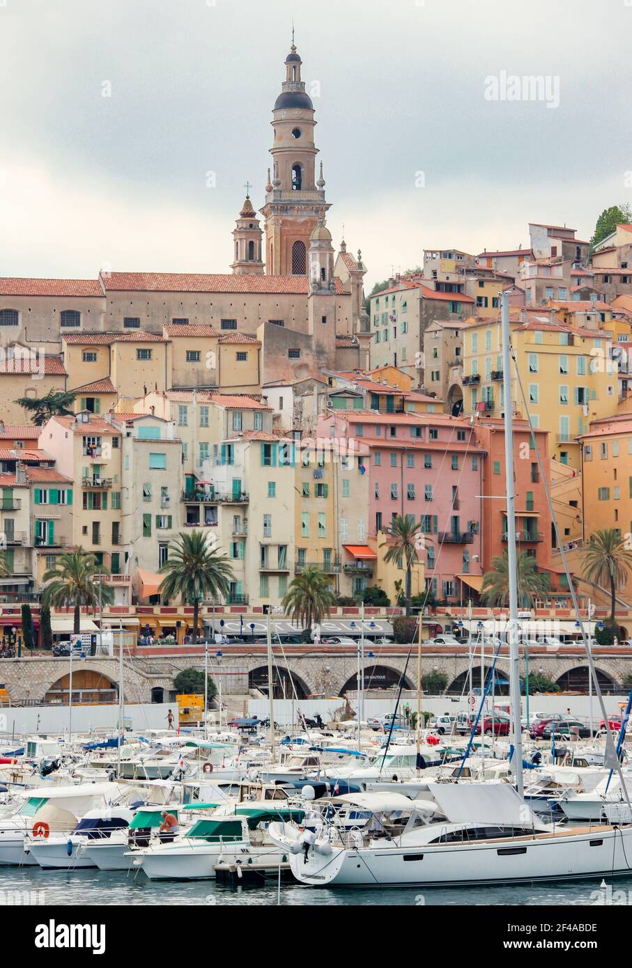 Landscape of Menton in the French riviera (France, Europe Stock Photo ...