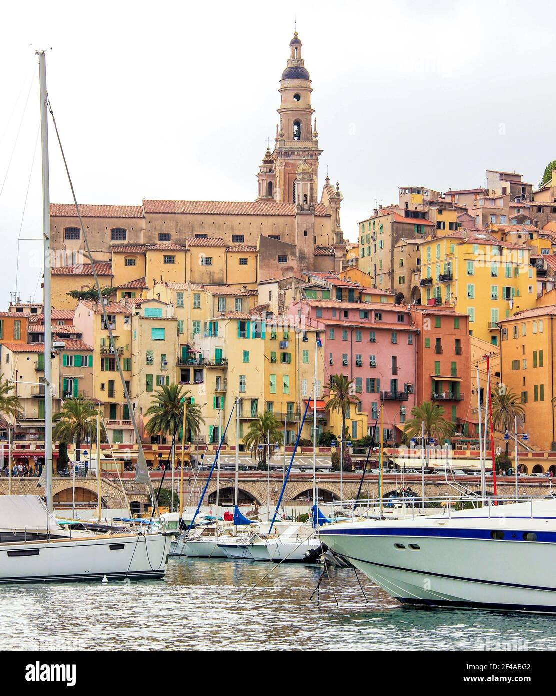 Landscape of Menton in the French riviera (France, Europe Stock Photo ...