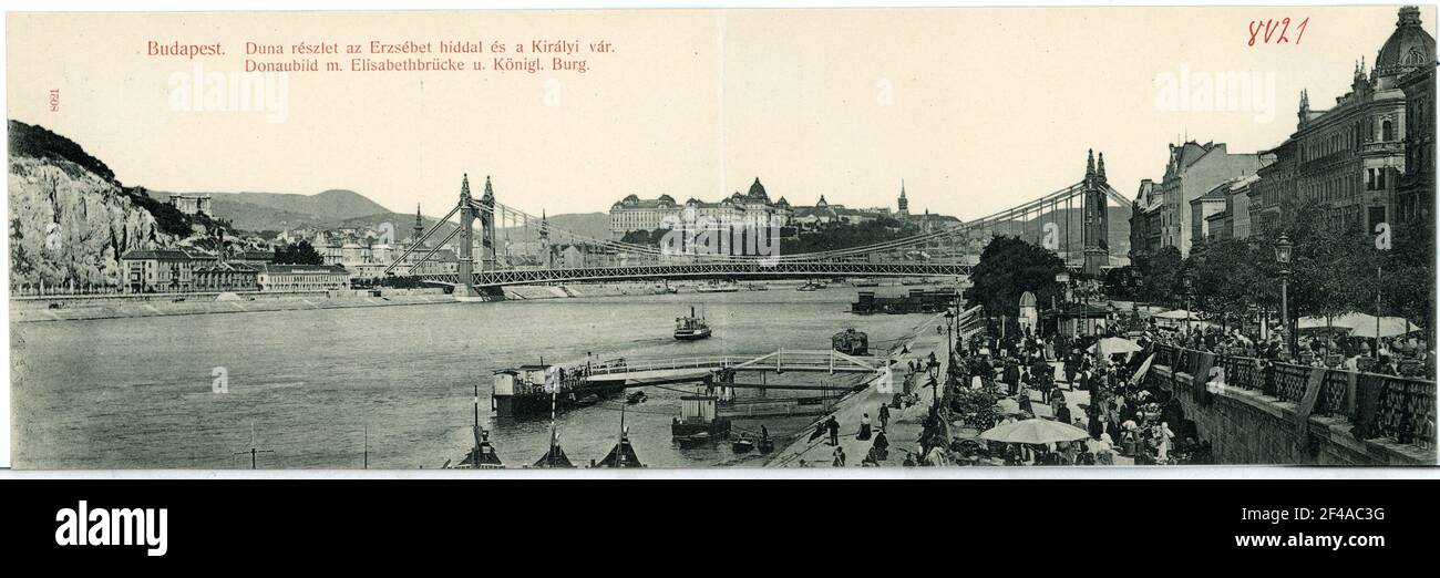 Danube picture with Blocksberg and Franz Josefs Bridge Budapest ...