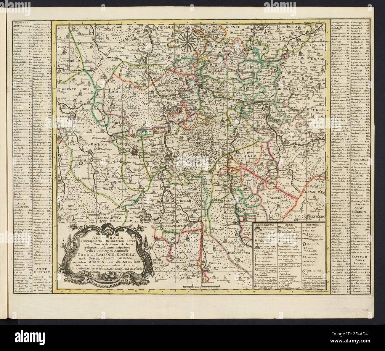 Kt. 18: Map of the offices Colditz, Leisnig, Rochlitz, Grimma, Müngen ...