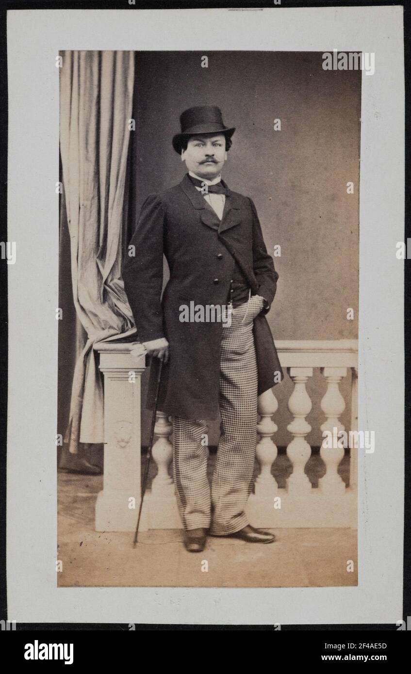 Portrait of Ferdinand Kramer (1816-1888; Actor). Albumin tray on ...