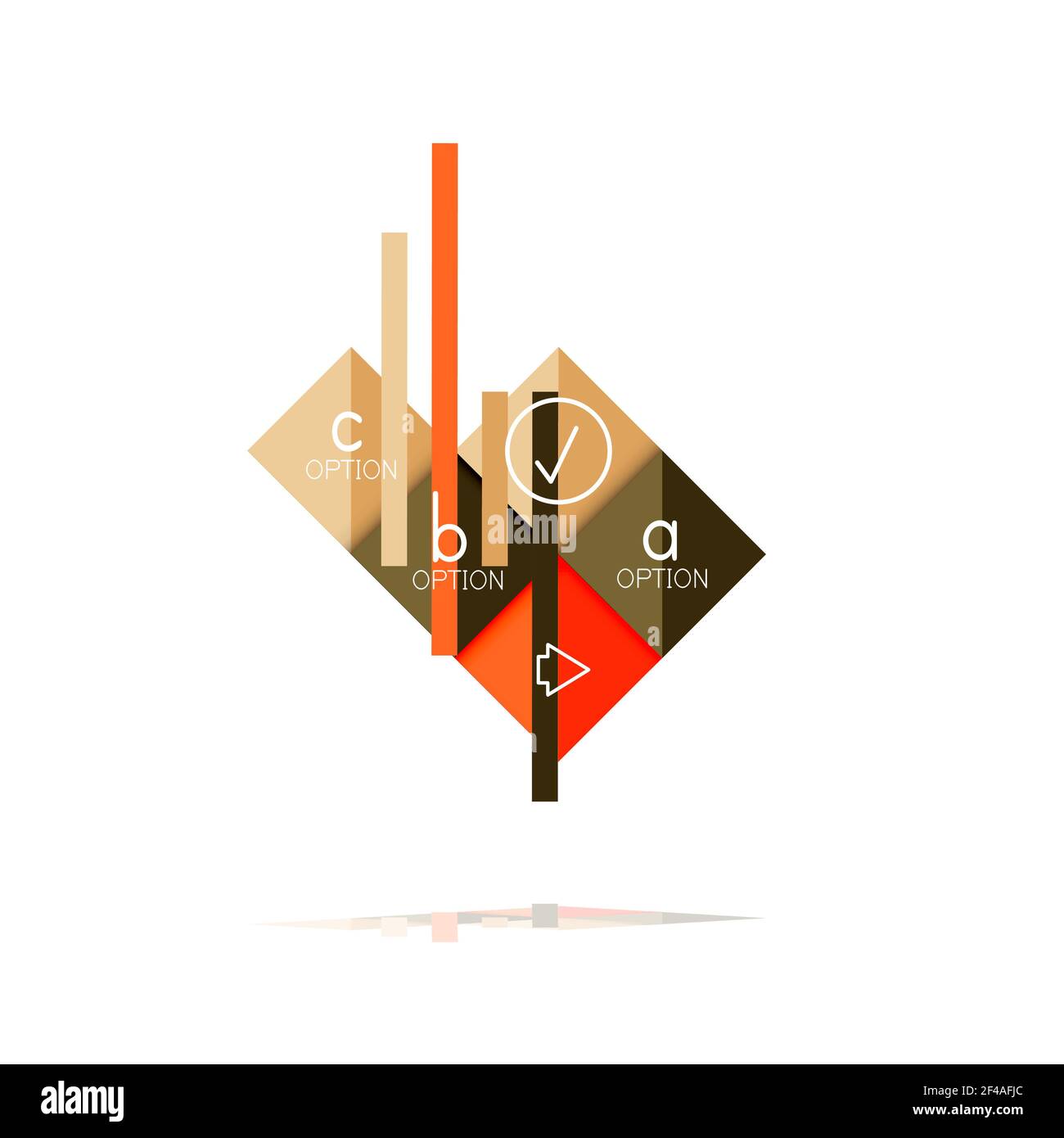 Square option infographic banner. Data and information visualization ...