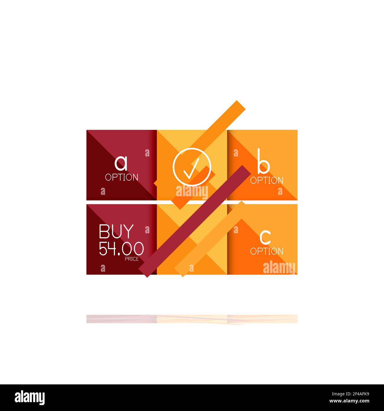 Square option infographic banner. Data and information visualization ...