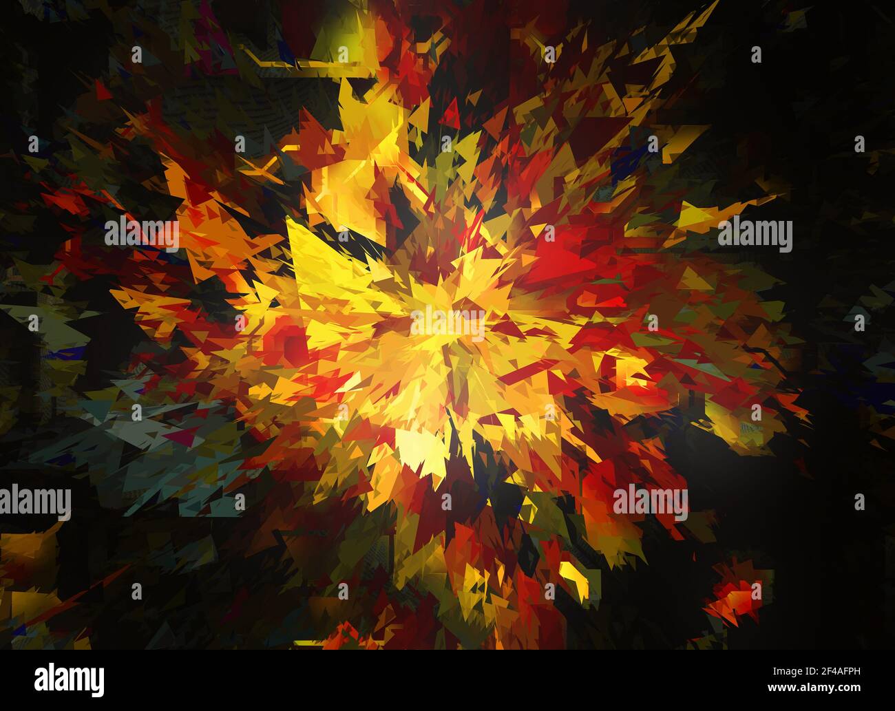 burst of broken star on black backgrounds Stock Photo - Alamy