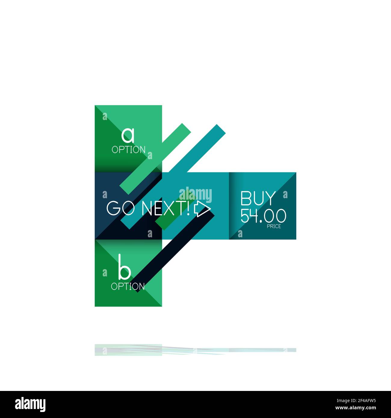Square option infographic banner. Data and information visualization ...
