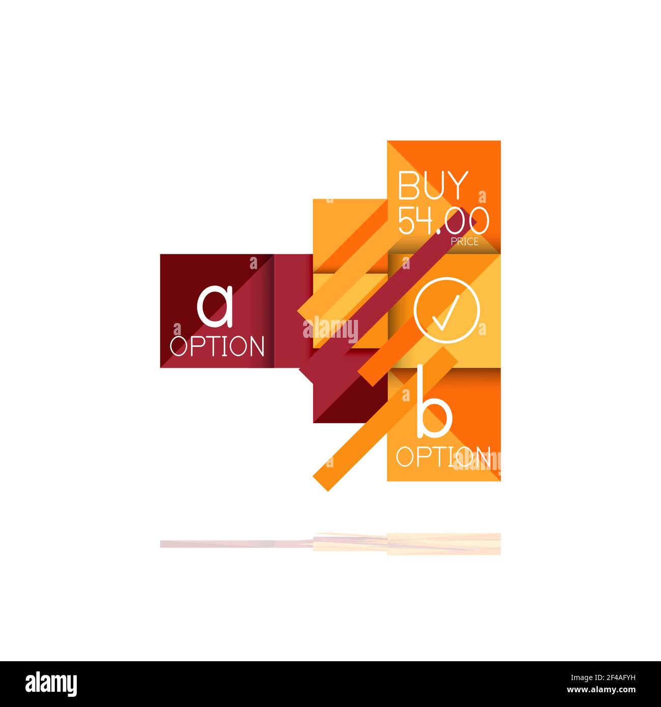 Square option infographic banner. Data and information visualization ...