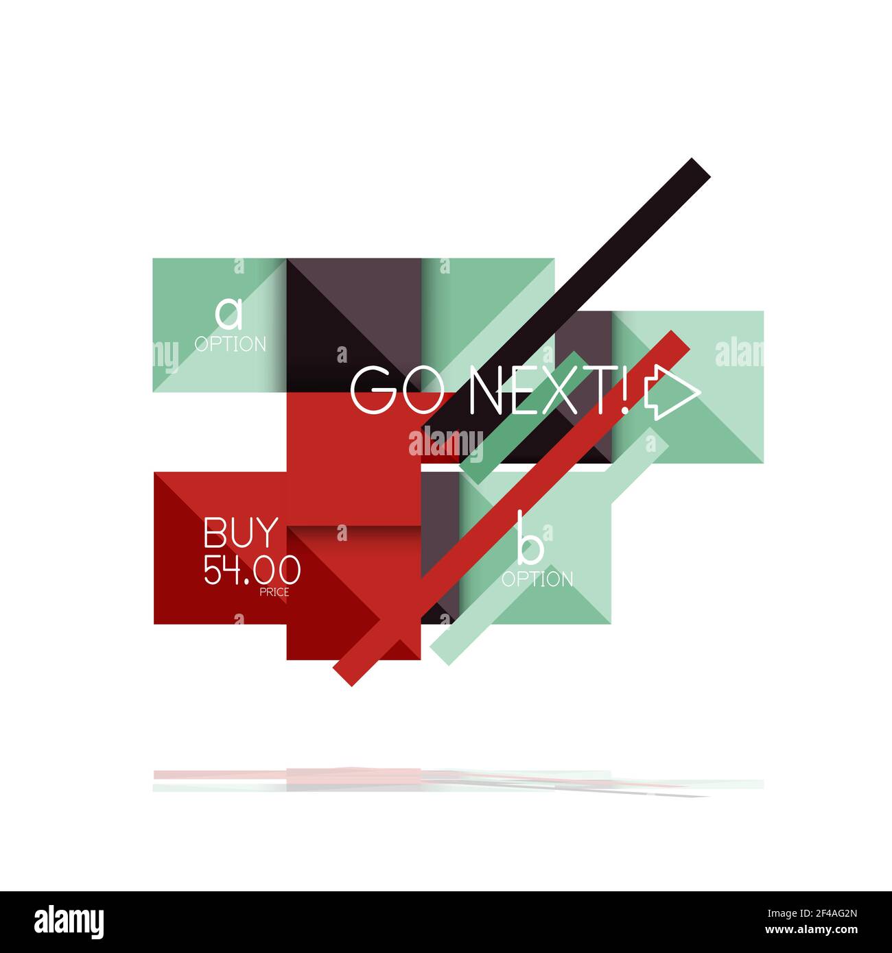 Square option infographic banner. Data and information visualization ...