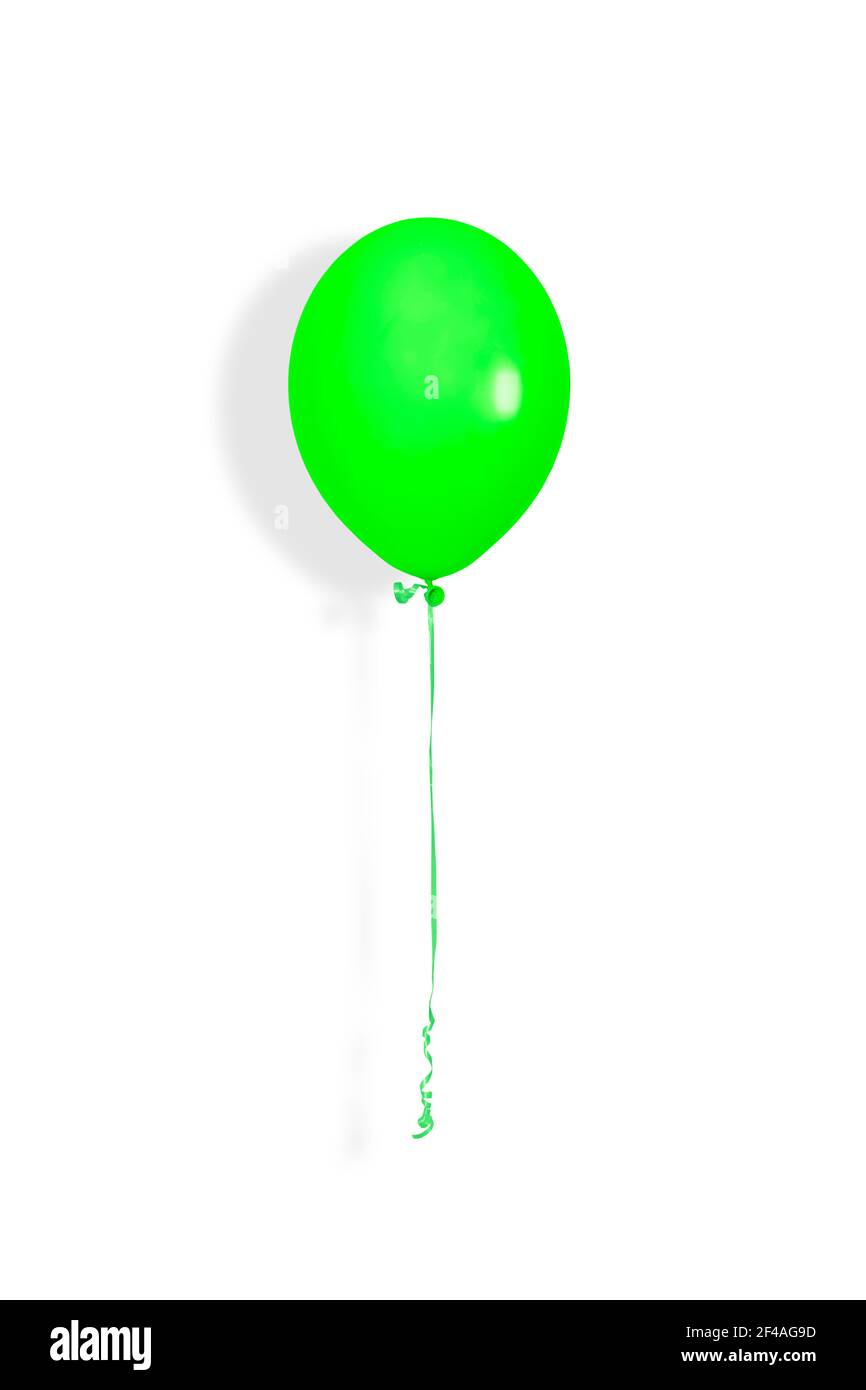 Bright green balloon. Party or present concept. Green Balloon isolated ...