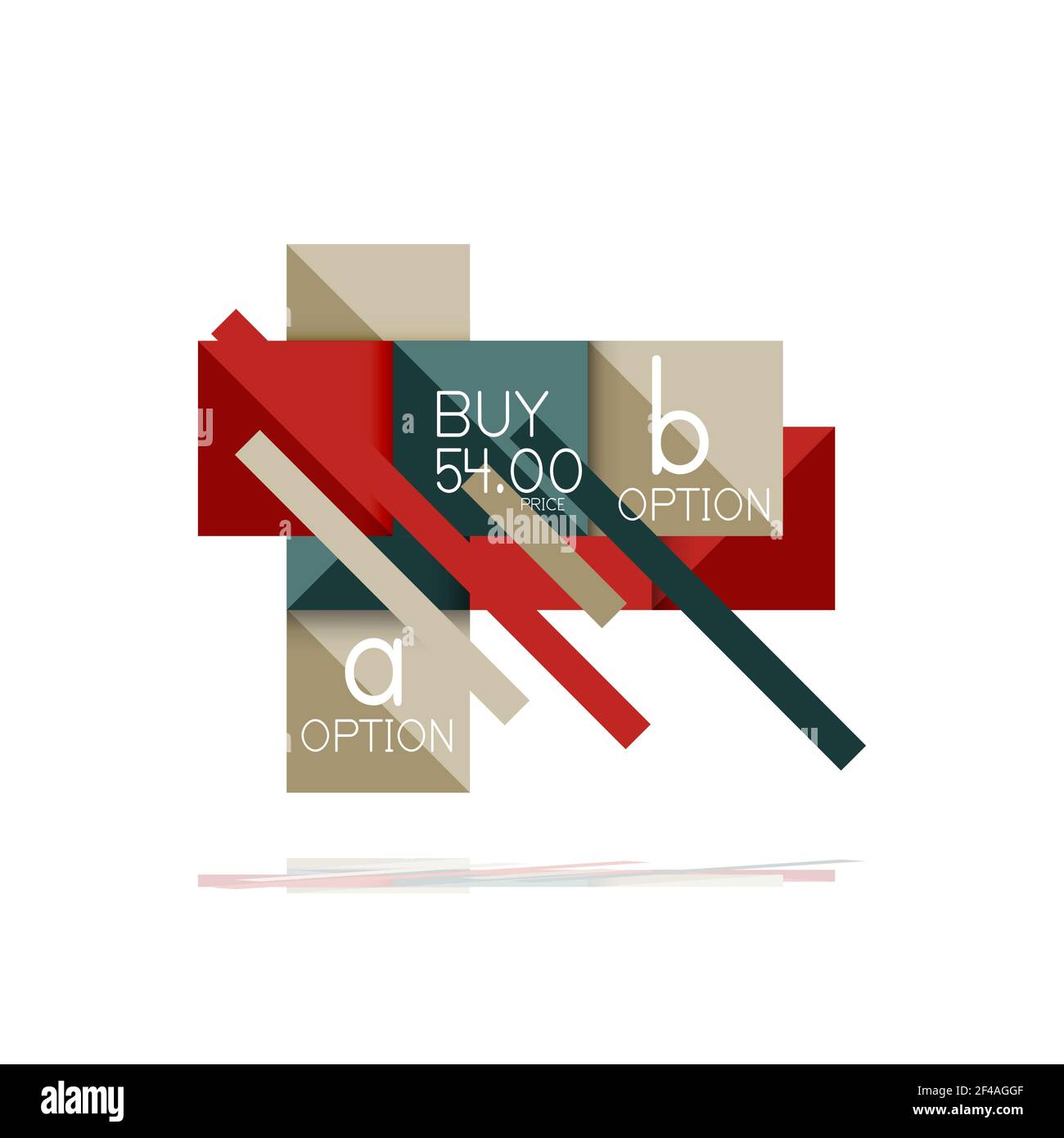 Square option infographic banner. Data and information visualization ...