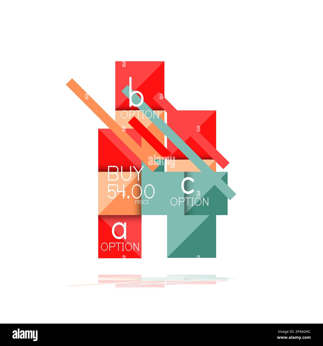 Square option infographic banner. Data and information visualization ...