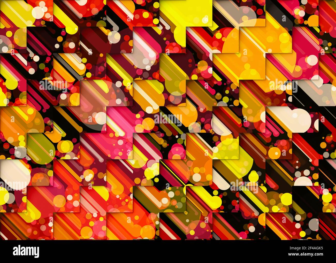 Holiday manycolored background. Pacman style Stock Photo - Alamy