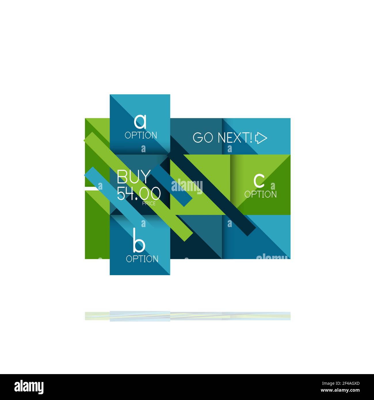 Square option infographic banner. Data and information visualization ...
