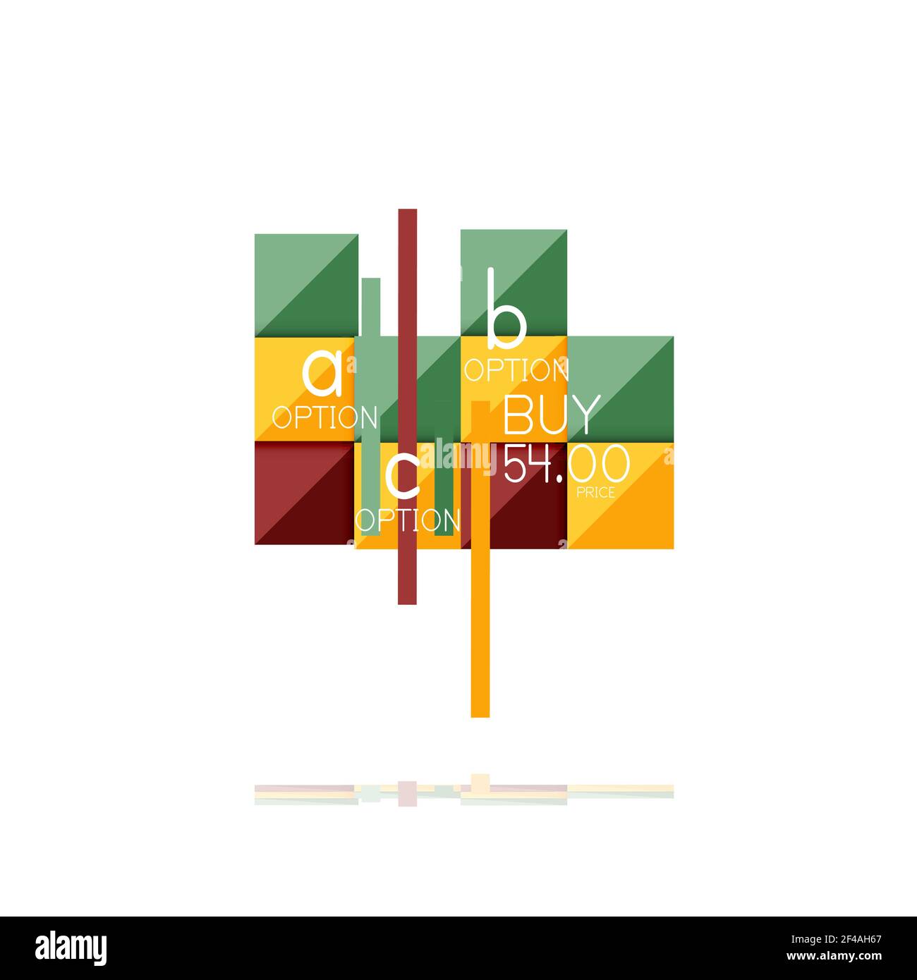 Square option infographic banner. Data and information visualization ...