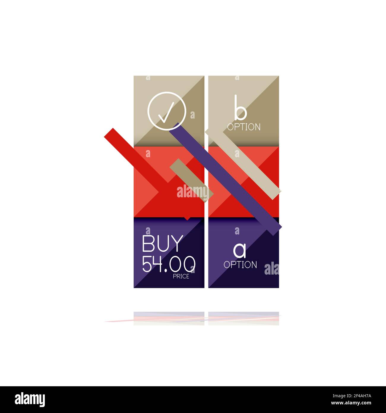 Square option infographic banner. Data and information visualization ...