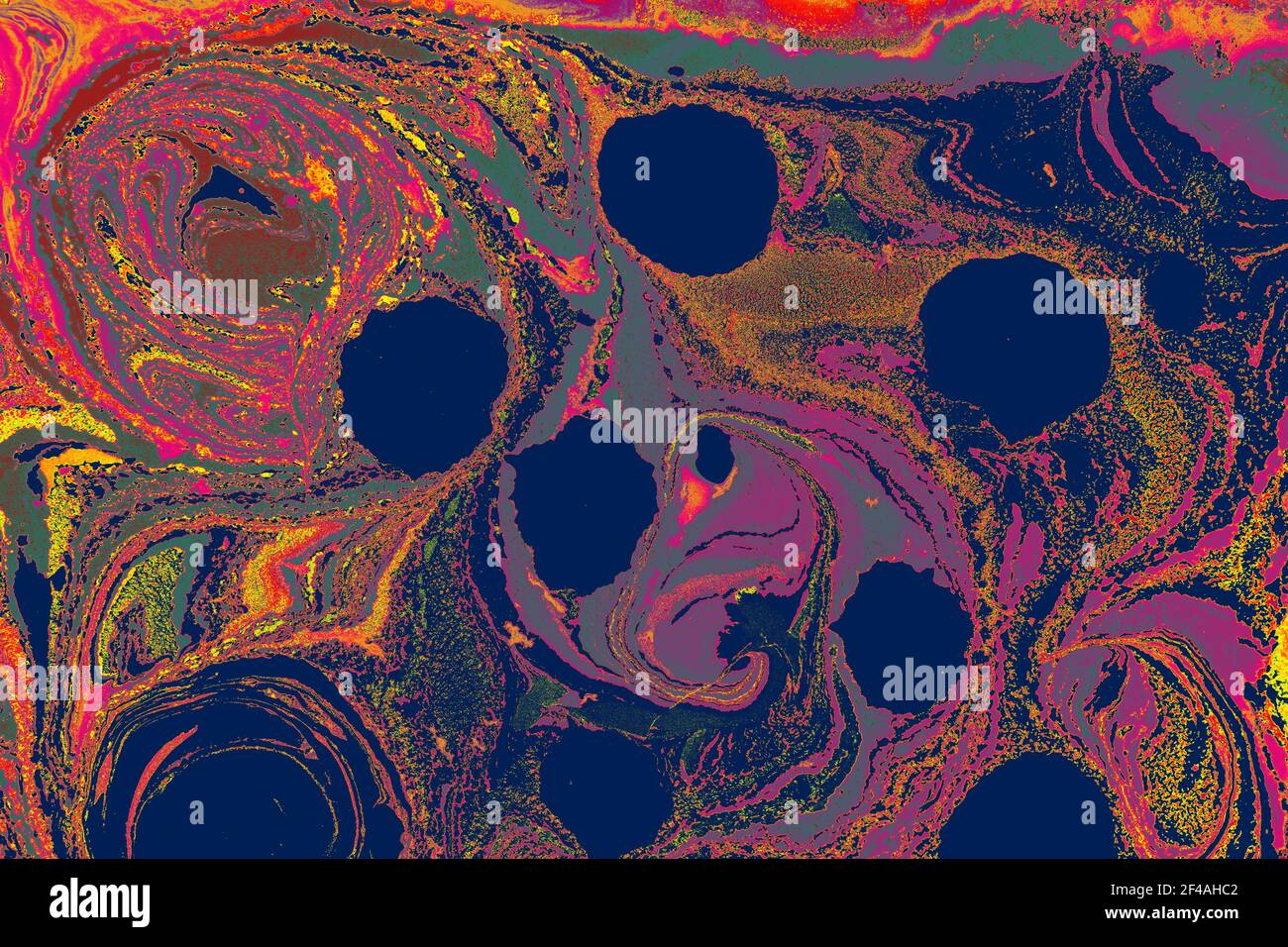 An abstract background with colorful paint splash patterns and swirly ...