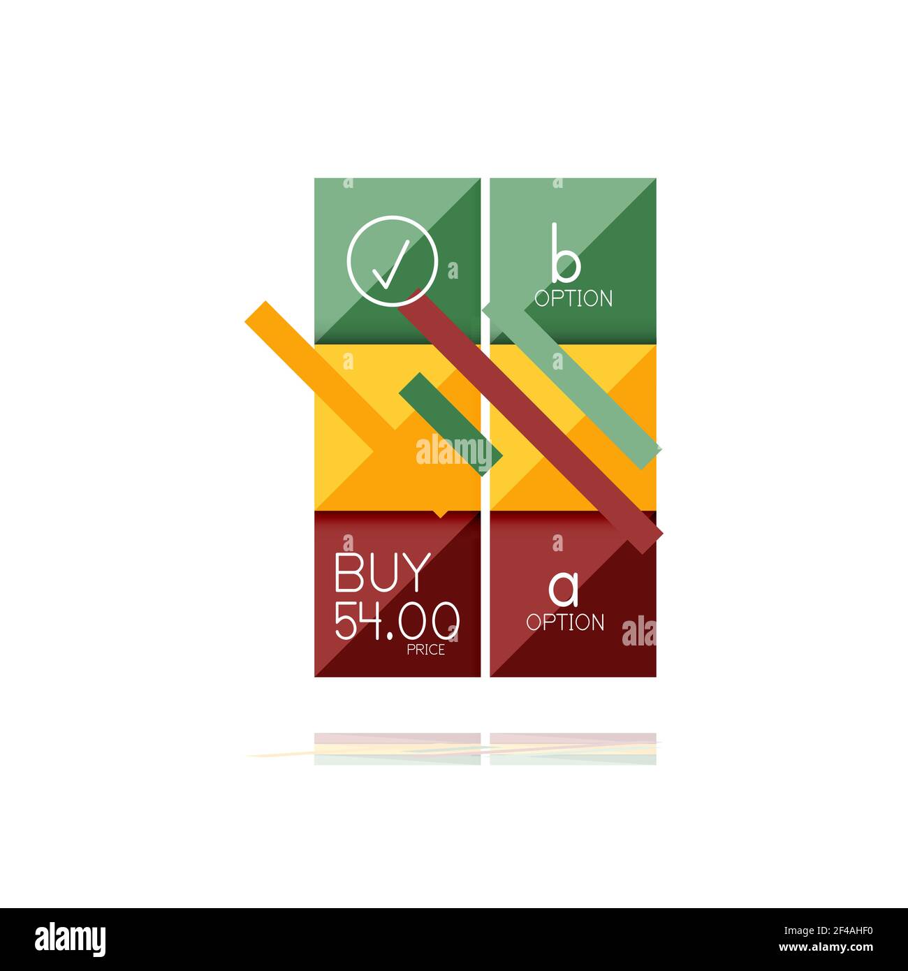 Square option infographic banner. Data and information visualization ...