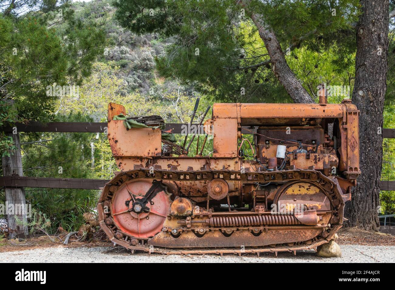 Old Tractor Orange Tractor Countryside High Resolution Stock ...