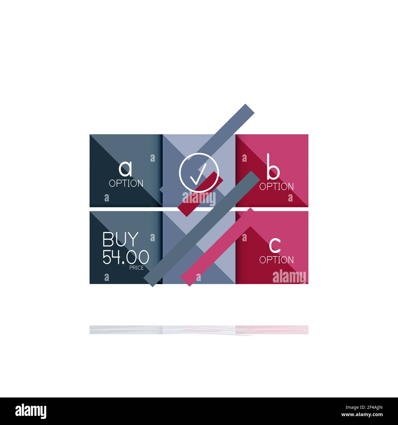 Square option infographic banner. Data and information visualization ...