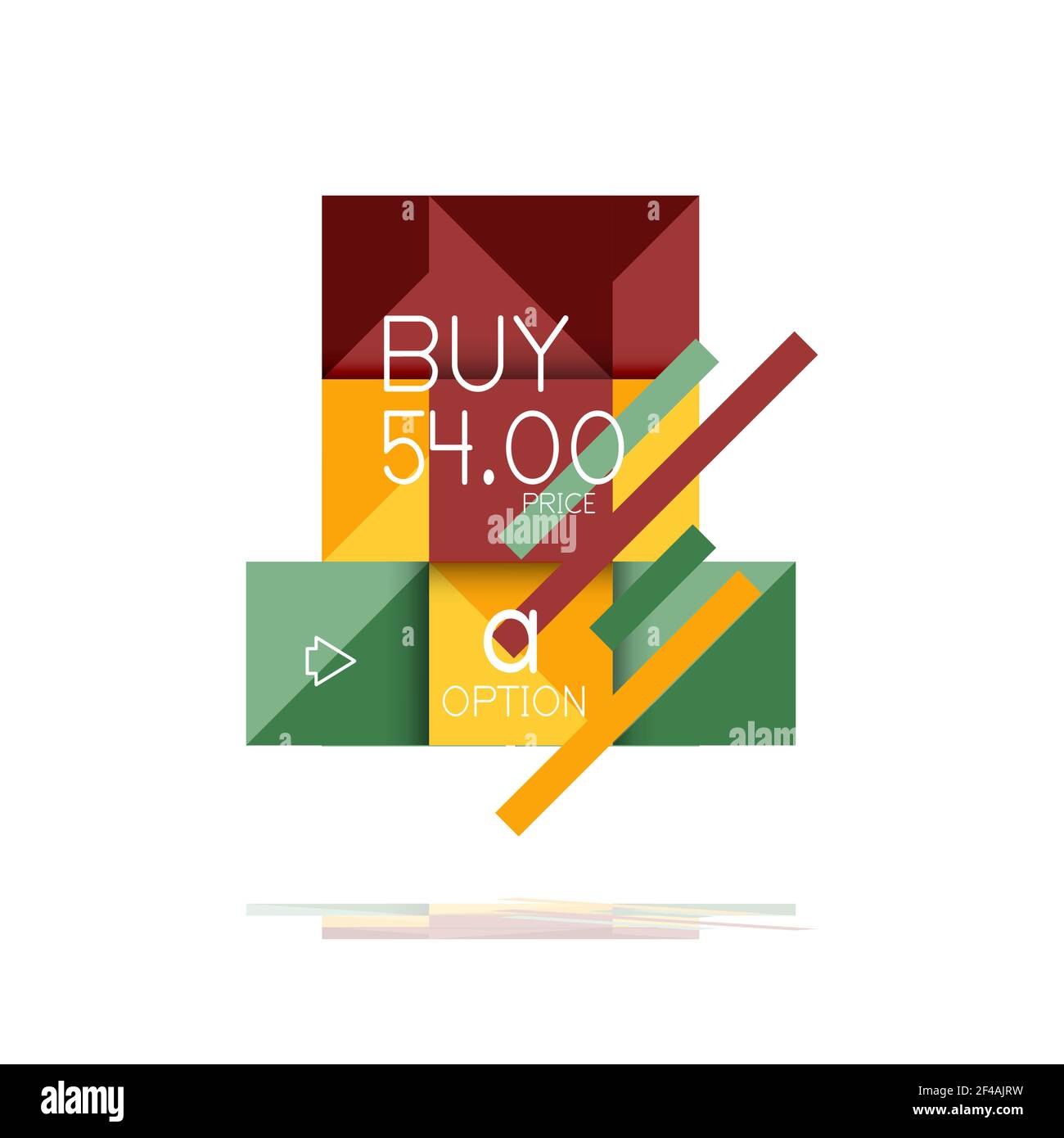 Square option infographic banner. Data and information visualization ...